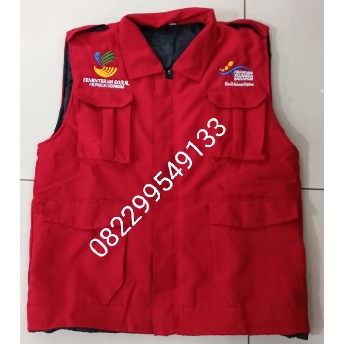 Jual rompi kemenkes full bordir bahan ripstok/ kemenkes rompi bordir ...