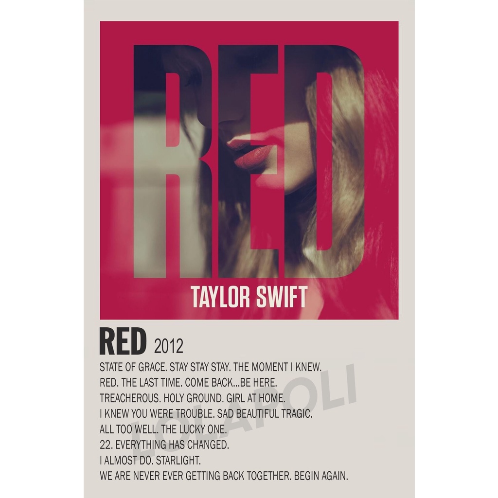 Jual Poster Cover Album Red - Taylor Swift | Shopee Indonesia