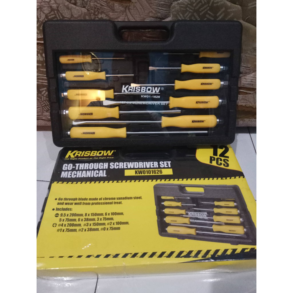 Jual Obeng Tembus Set 12 Pc KRISBOW KW0101626 - Obeng Mekanik Set 12 Pc ...