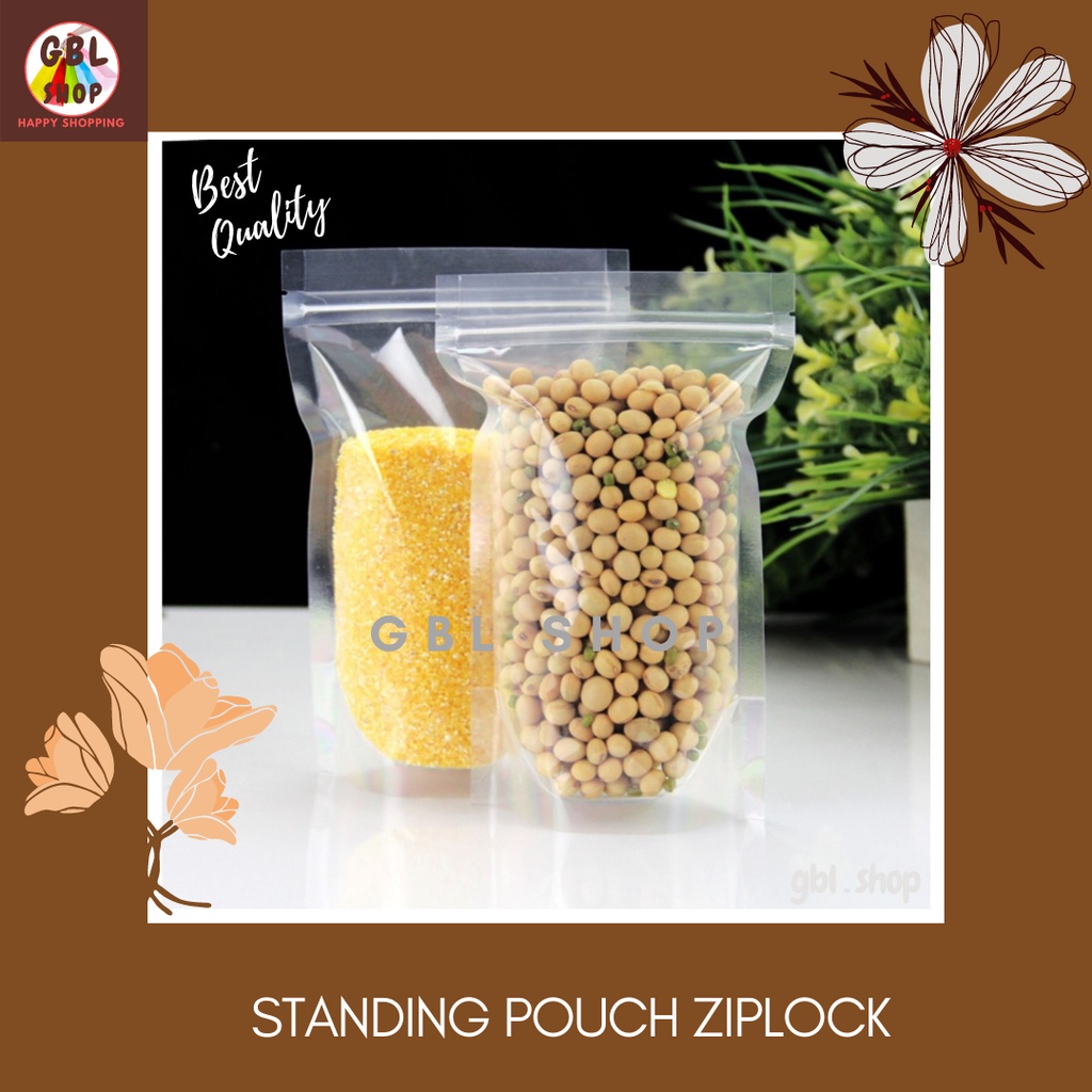 Jual Plastik Klip Bening 18x26 kemasan makanan Standing Pouch Ziplock ...