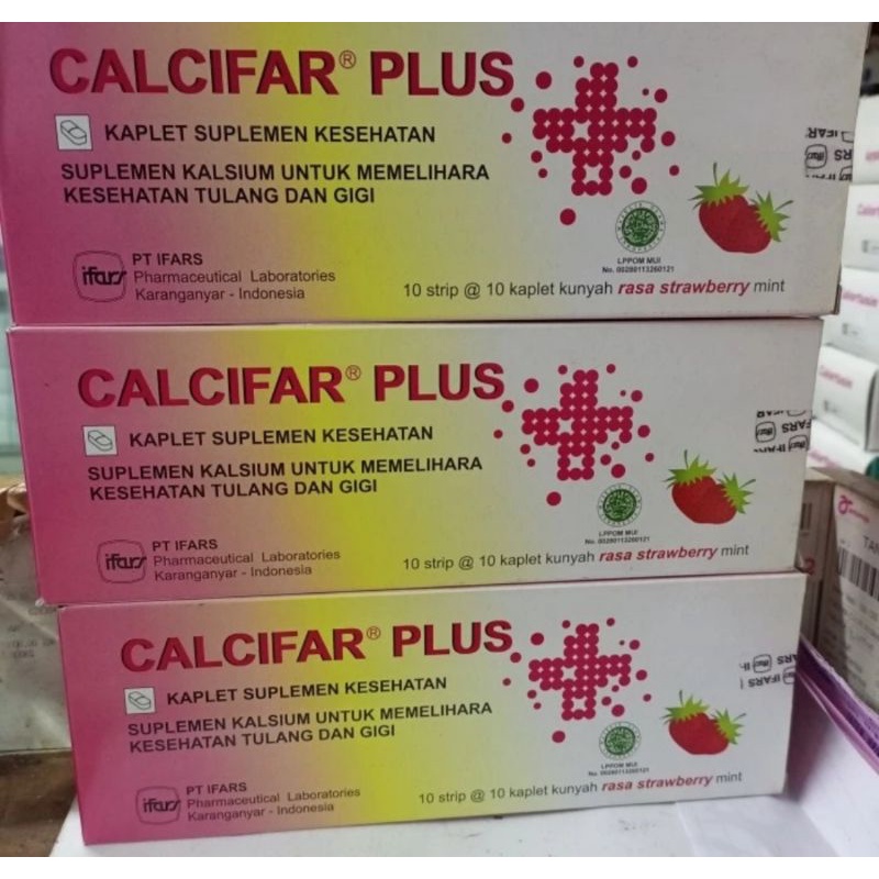 Jual Calcifar Plus 1lembar 10 tablet vitamin tulang dan gigi | Shopee ...