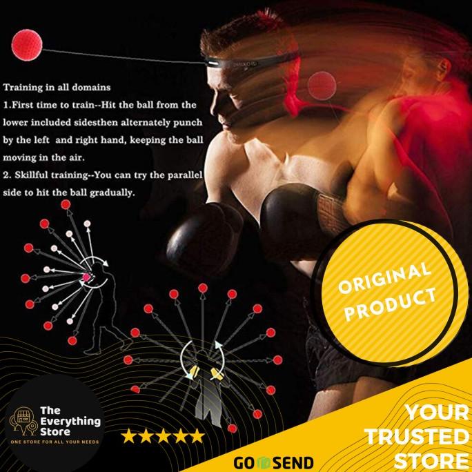 Jual Boxing Reflex Speed Exercise Rubber Ball Untuk Melatih Kecepatan ...