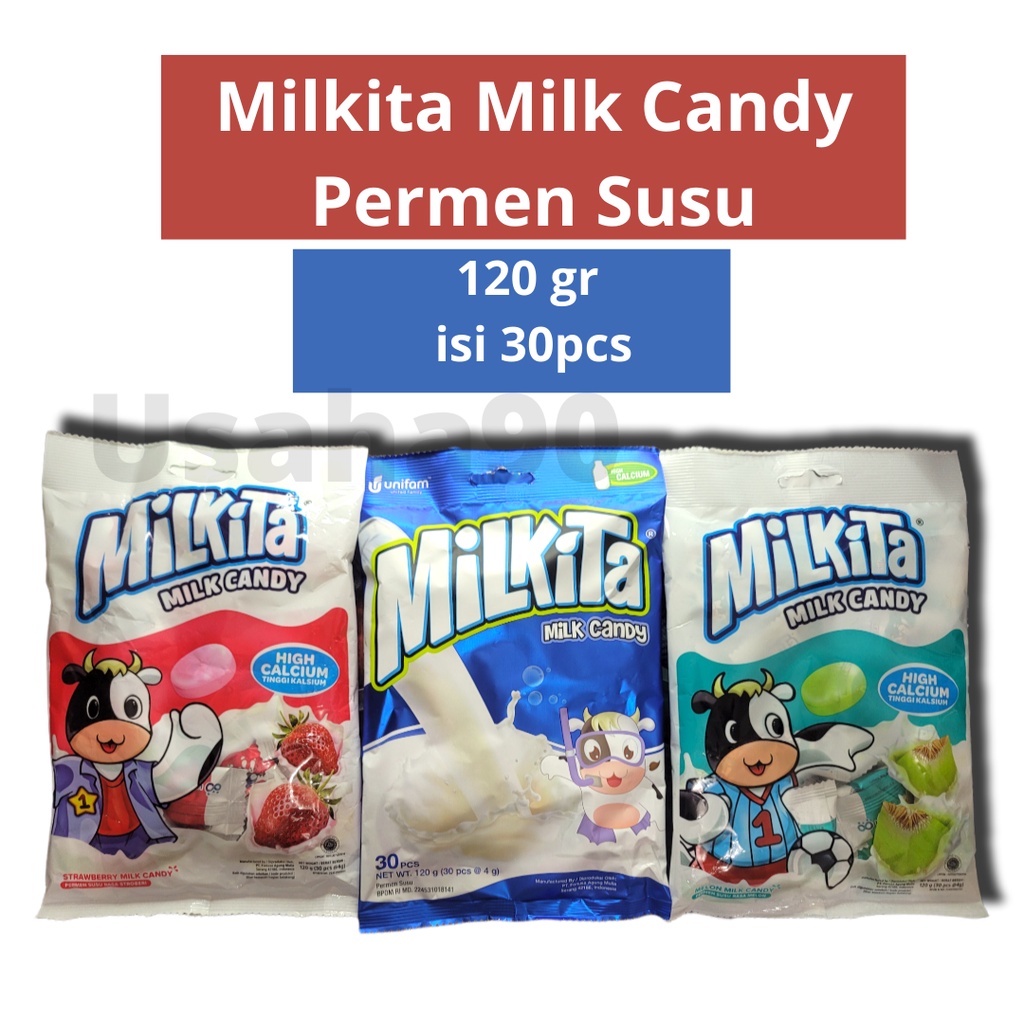 Jual Milkita Milk Candy Permen Susu 120 gr isi 30pcs | Shopee Indonesia