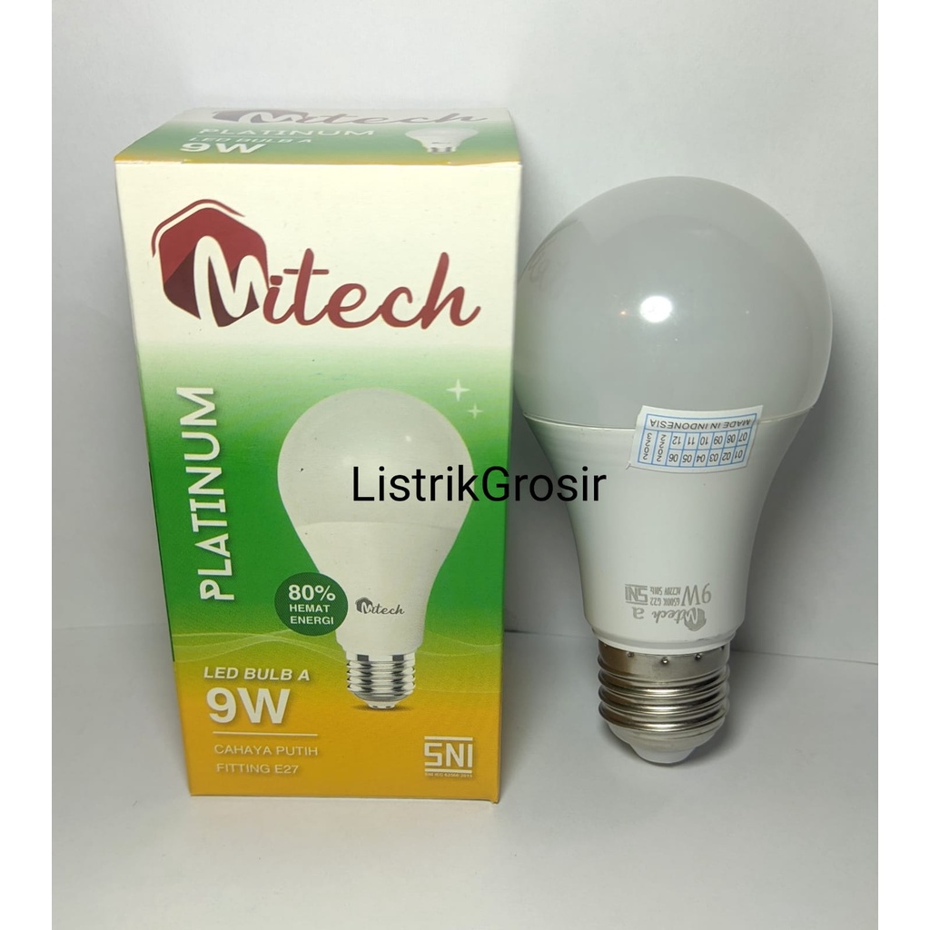 Jual Lampu Led MiTech Platinum 3w 5w 7w 9w 12w 15 w 18Watt 21 Watt 23W Garansi 1Thn | Shopee ...