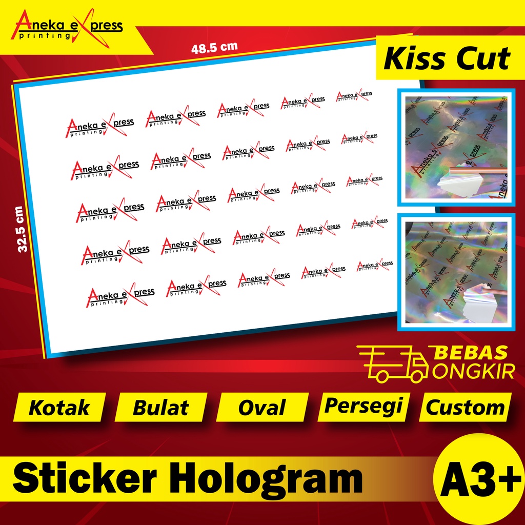 Jual Print Stiker | Cetak Sticker Vinyl HOLOGRAM Metalize A3+ | Stiker ...