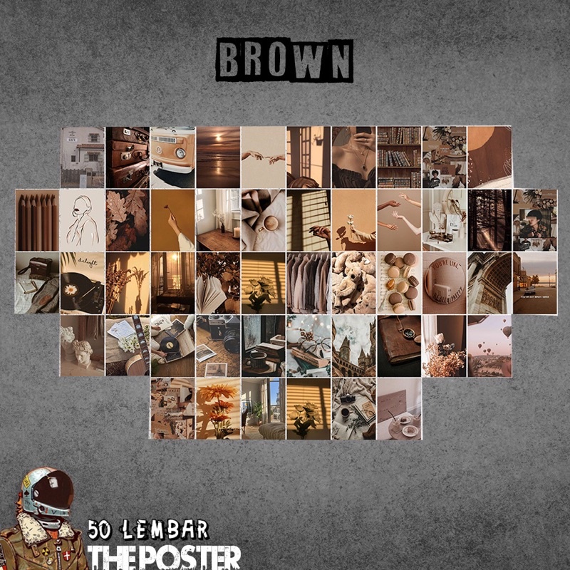 Jual POSTER BROWN POSTER DINDING AESTHETIC POSTER WALLPOSTER COLLAGEKIT ...
