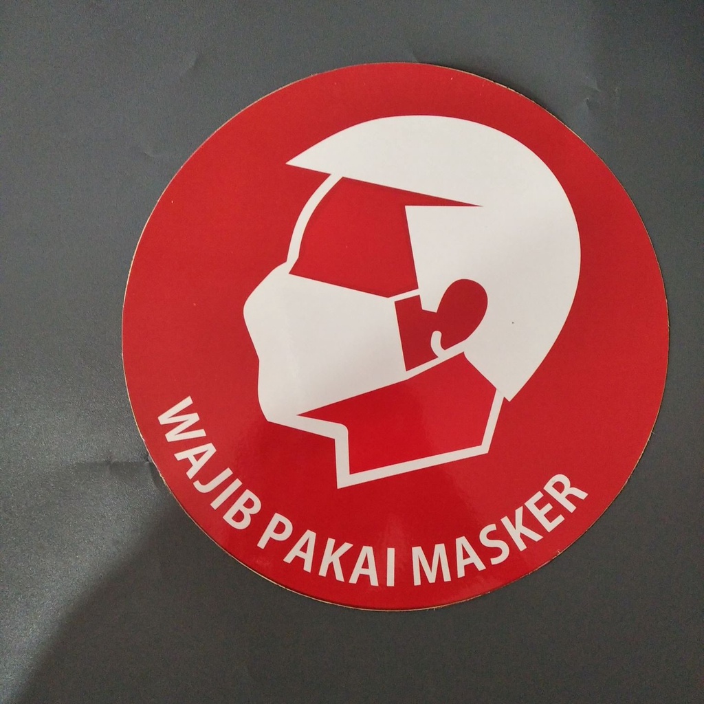 Jual Stiker Wajib Pakai Masker - Model Bulat - Chromo | Shopee Indonesia