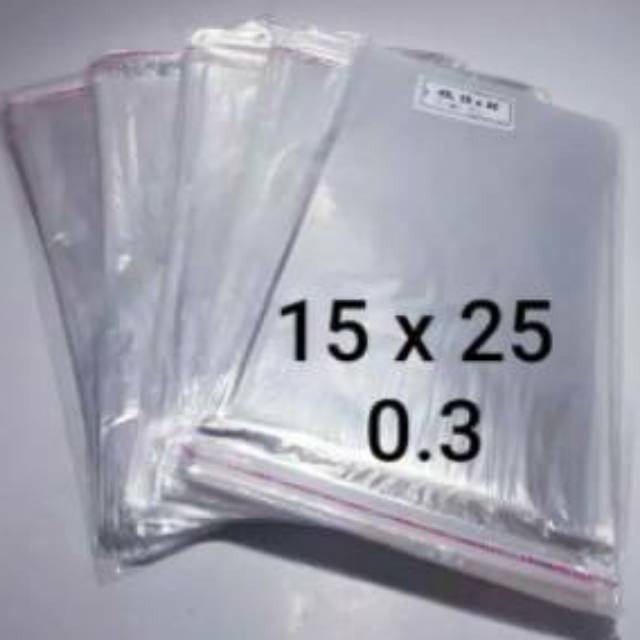 Jual Plastik Baju OPP lem / seal uk 15x25 (100 pcs) | Shopee Indonesia