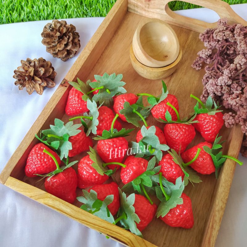 Jual Strawberry artificial || props foto | Shopee Indonesia