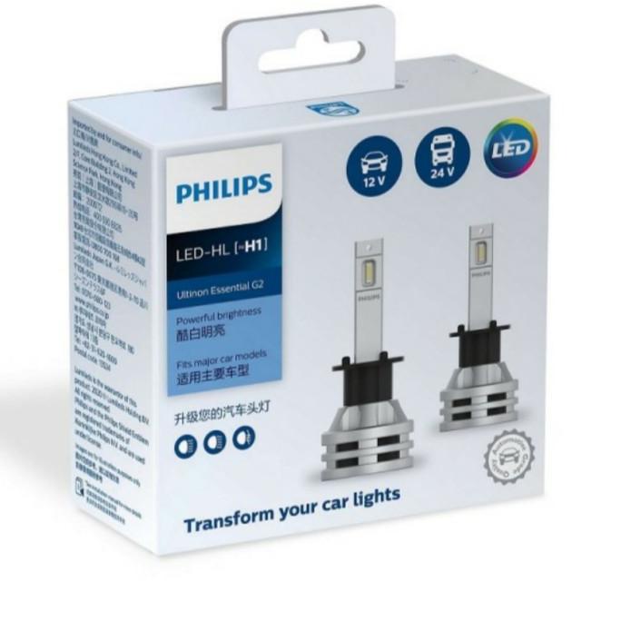 Jual Lampu Utama Mobil Putih Philips Led Headlamp H1 Ultinon Essential ...
