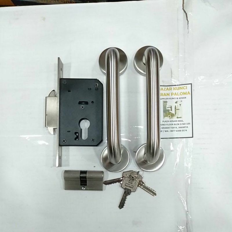 Jual PAKET PULL HANDLE PALOMA PHP 323+MLP 222+CLP 104 GAGANG TARIKAN PINTU GARASI STAINLESS ...