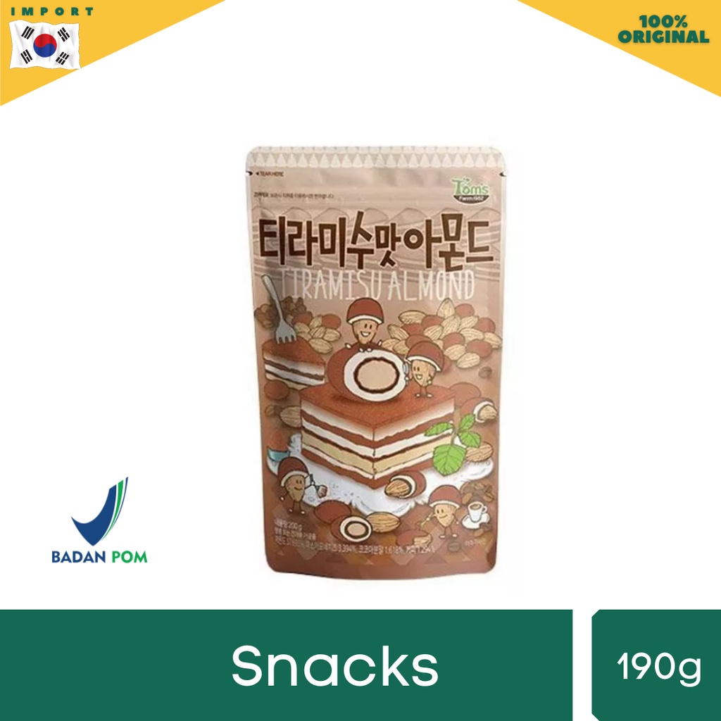 Jual HBAF (TOM'S) TIRAMISU ALMOND 190 gr | Shopee Indonesia