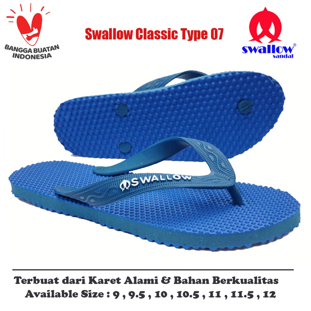 Jual Sandal Swallow Original Tipe 07 - Biru (Size 9 - 12) | Shopee ...