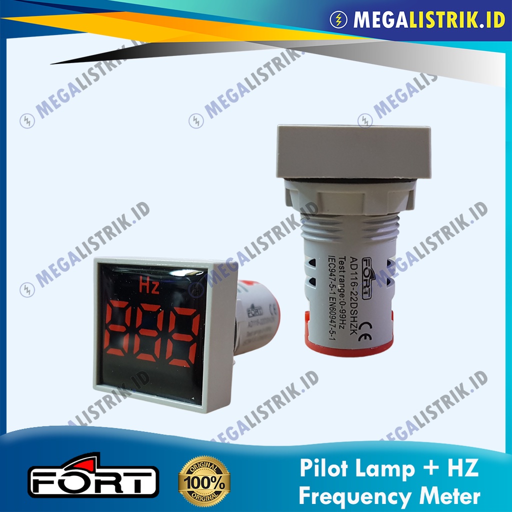 Jual FORT PILOT LAMP + HZ METER KOTAK / LAMPU KONTROL PANEL LED ...