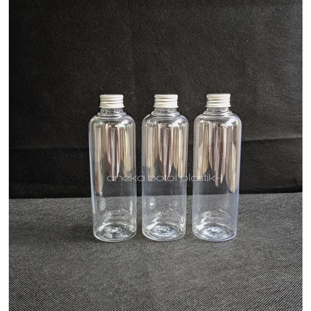 Jual Botol Plastik 250ml Tutup Ulir Alumunium Botol Aluminium 250ml Br Bening Tutup Silver ...
