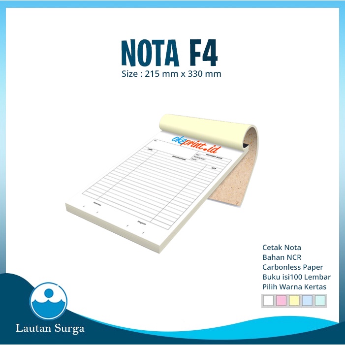 Jual Buku Nota Penjualan Custom Desain Free Desain 2 Play, 3 Play, 4 ...