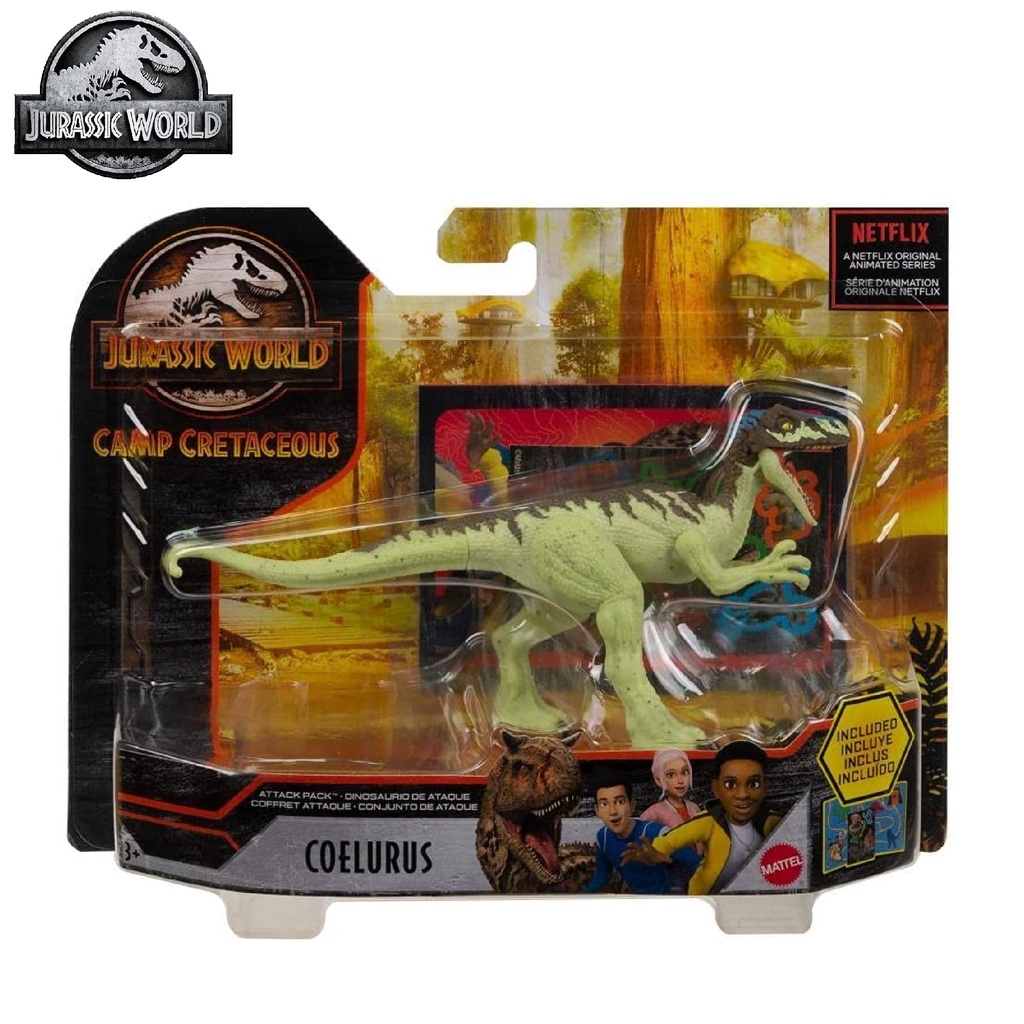 Jual JURASSIC WORLD 2021 Camp Cretaceous Attack Pack Coelurus Figure ...