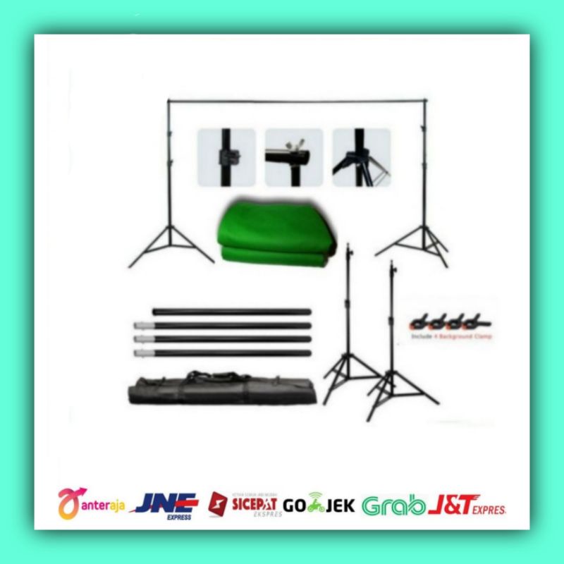 Jual Paket stand Background 1set + Background 2,5 x 3 meter | Shopee ...