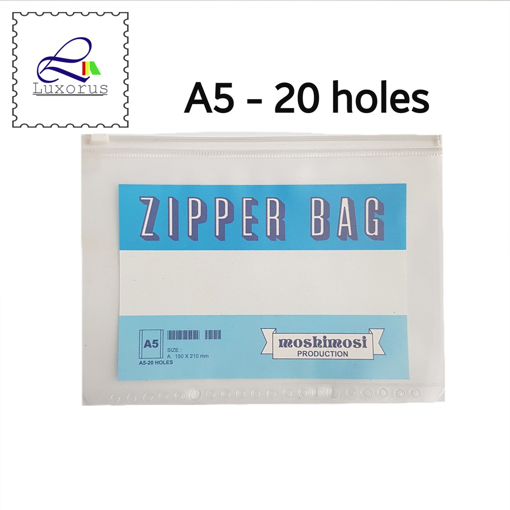 Jual Map Plastik Transparan Zipper Bag A5 20 Holes | Shopee Indonesia