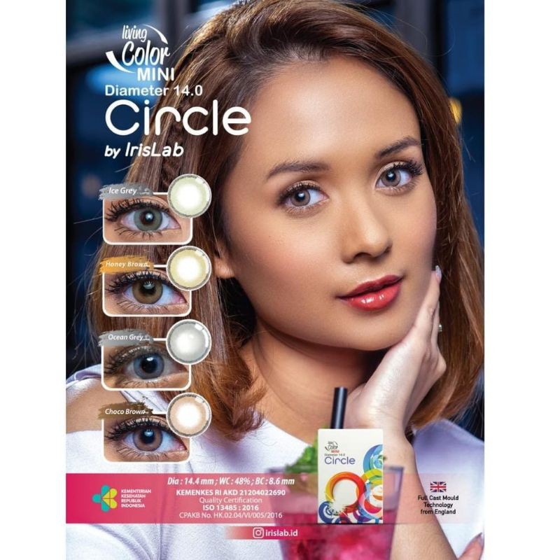 Jual softlens soflens livingcolor mini circle dia 14 mm normal only Ice ...