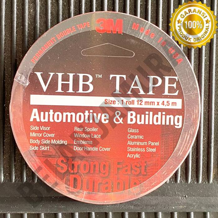 Jual Double Tape Merah 3M VHB Automotive 4900 Tebal 1.1mm size 12mm x 4.5m 3M Asli 100% | Shopee ...