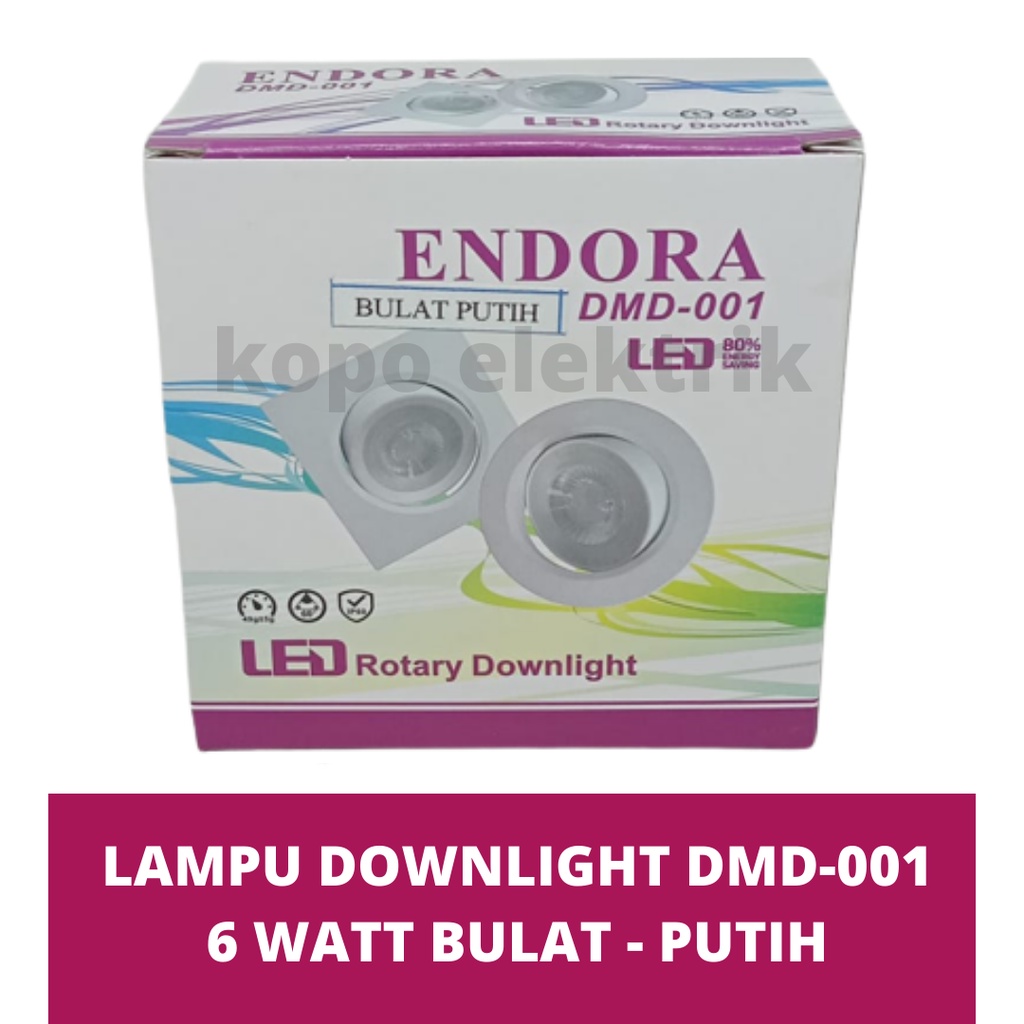Jual Lampu Downlight Spotlight Rotary 6 watt Bulat | Shopee Indonesia