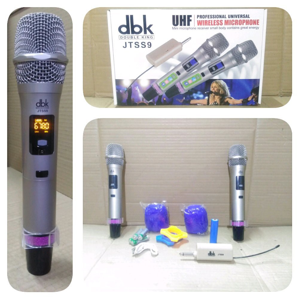 Jual MIC WIRELESS HANDLE DBK JTSS9 MICROPHONE WIRELLES PEGANG JTS S9 ...