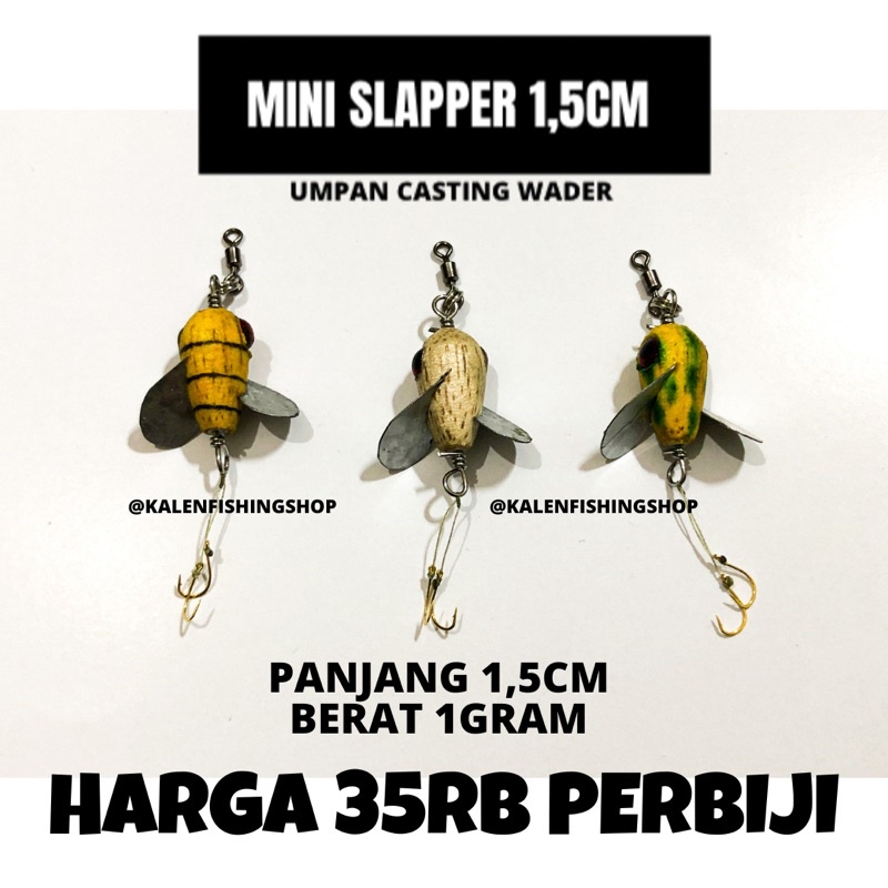Jual MINI SLAPPER 1,5CM KALEN / UMPAN CASTING WADER DAN LIMBATA ...