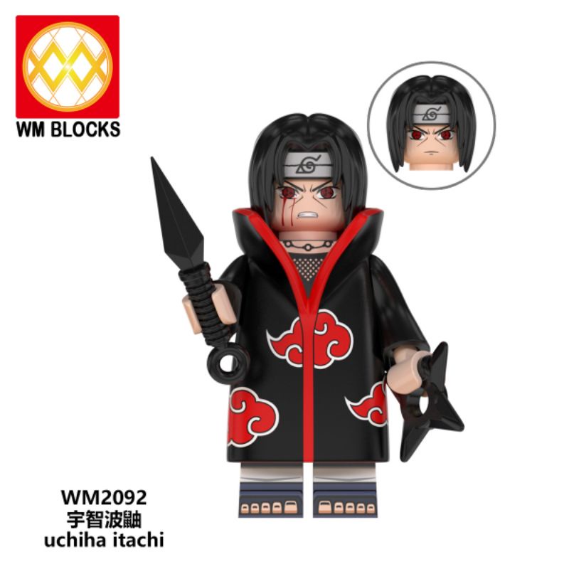 Jual mainan minifigure naruto wm2092 itachi uchiha leg0 ninja edukasi ...