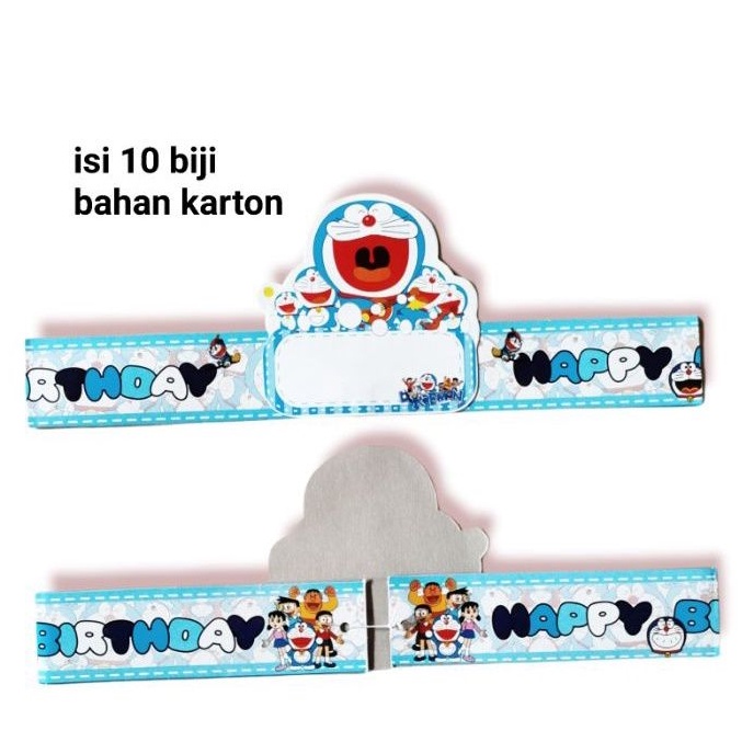 Jual Topi ulang tahun karakter doraemon Topi melingkar ulang tahun ...