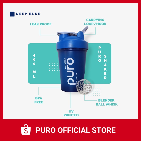 Jual PURO Shaker Botol Minum Ukuran 400ml | Shopee Indonesia