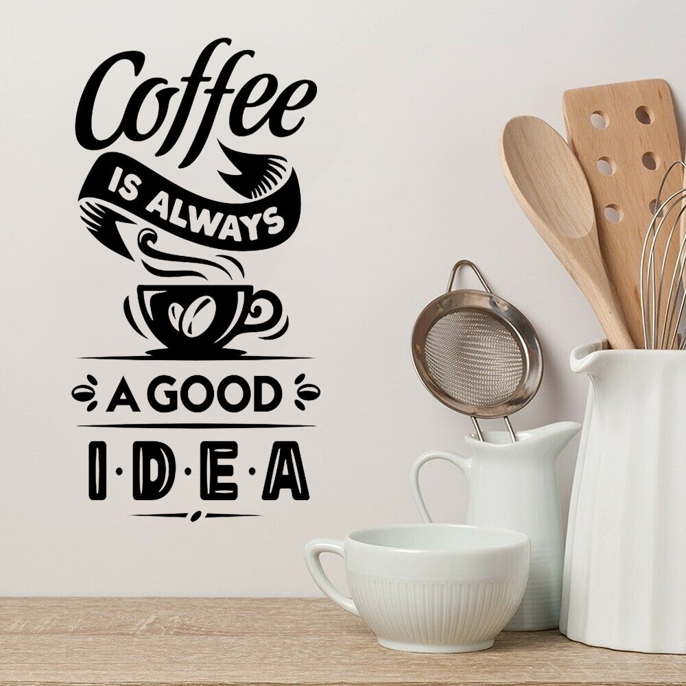 Jual Stiker Dinding Kopi Dekorasi Kafe Coffee Kitchen Wall Sticker ...
