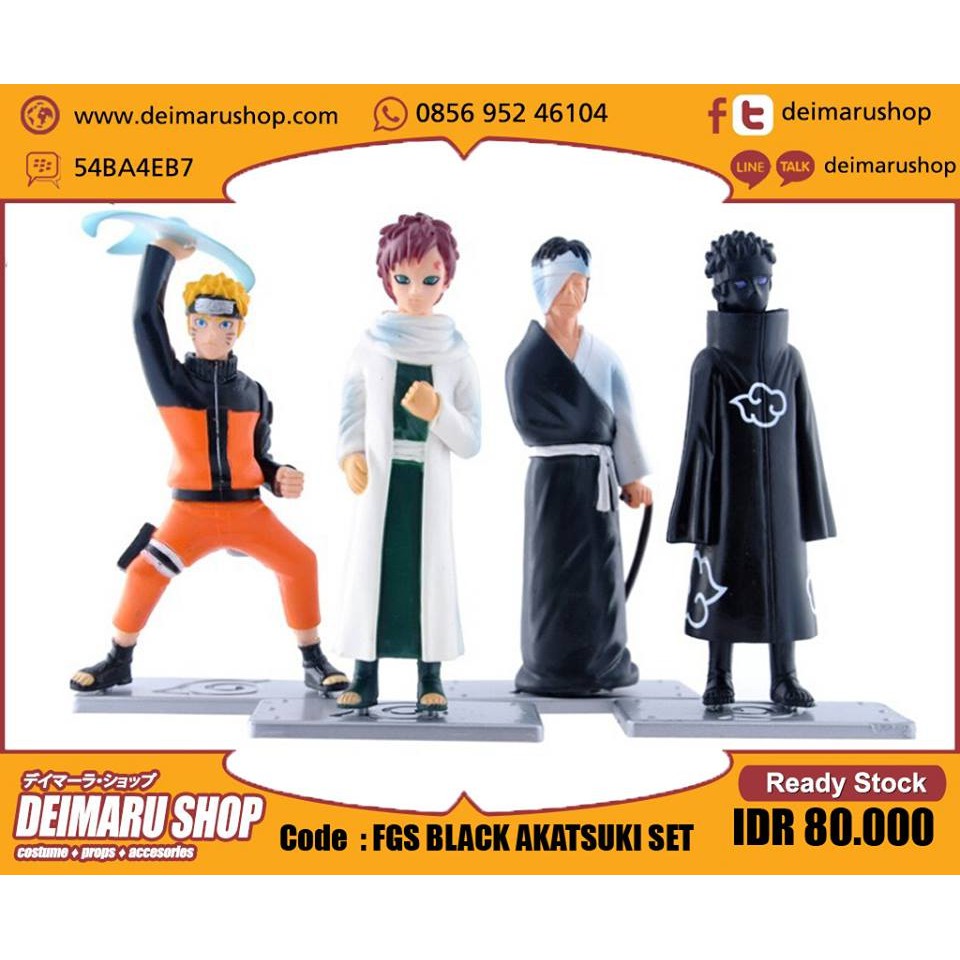 Jual Figure Naruto Danzo Gaara Black Akatsuki Set | Shopee Indonesia