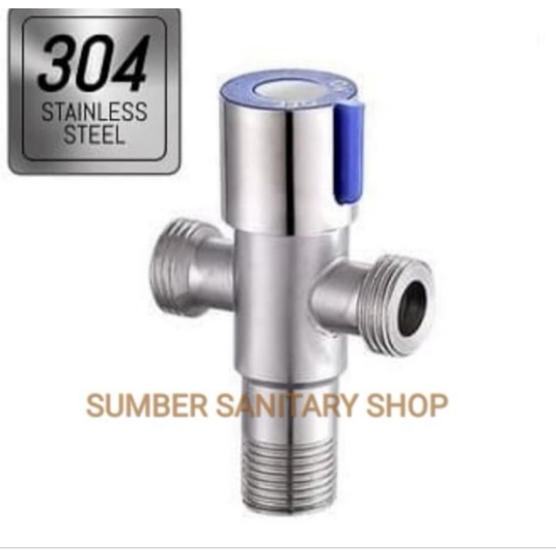 Jual STOP KRAN CABANG STAINLESS / STOP KRAN CABANG BIRU STAINLESS ...