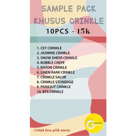 Jual Sample Pack Kain Gudang Garage swatches | Shopee Indonesia