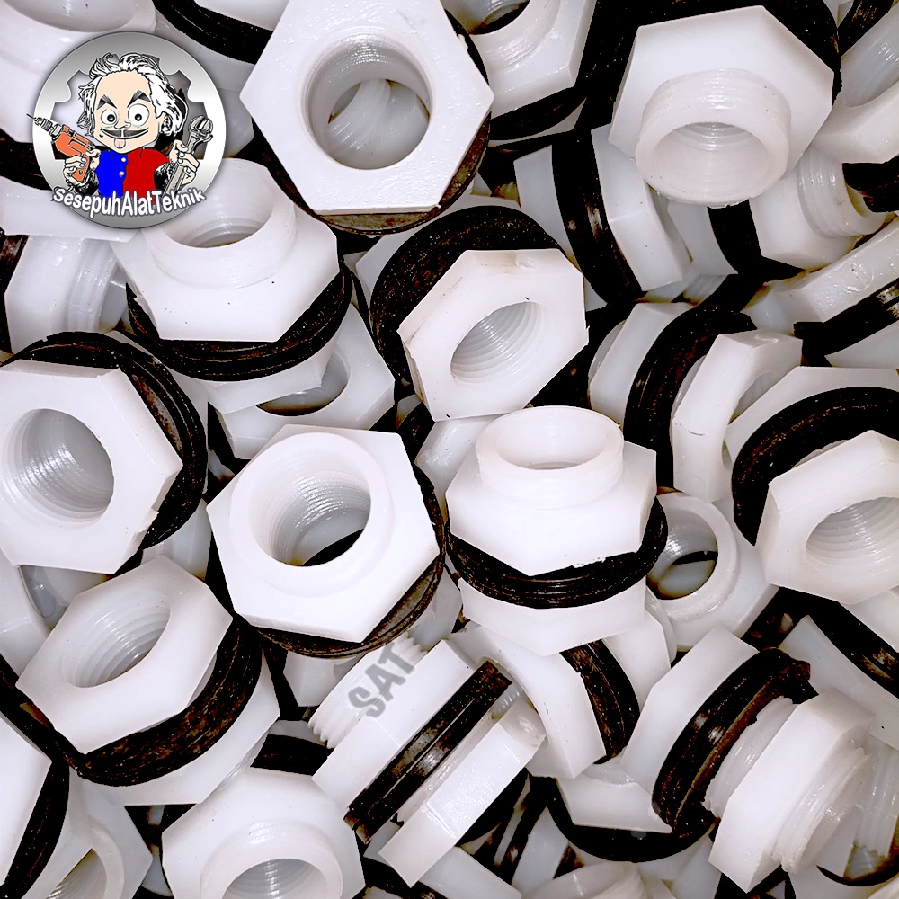 Jual Mur Tandon 1/2 , 3/4 , 1 inch ( Drat Dalam ) Mur Drat Ring Toren ...