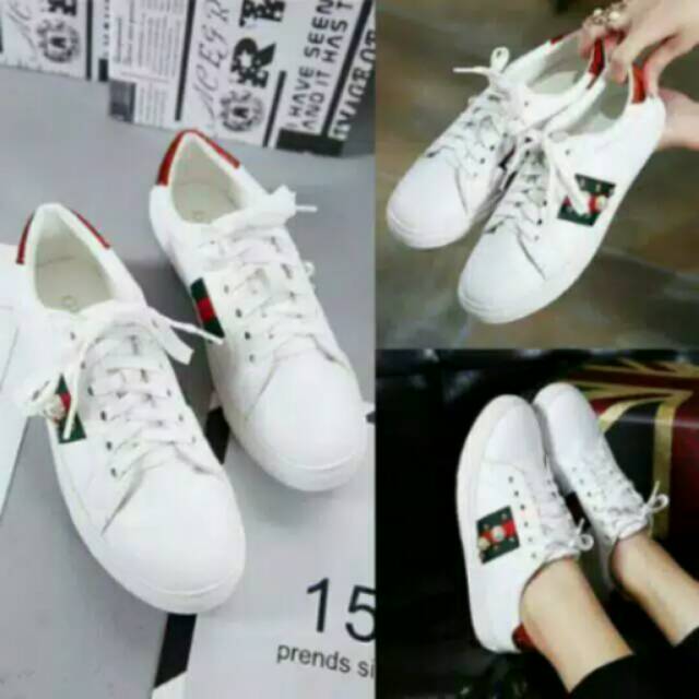 Jual SEPATU GUCCI PUTIH ( MH011) | Shopee Indonesia