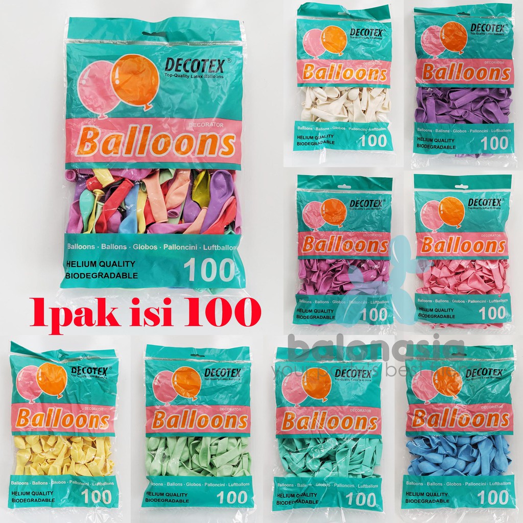 Jual Balonasia balon Pastel/vintage/retro/doff mini 5 Inch (Isi 100 ...