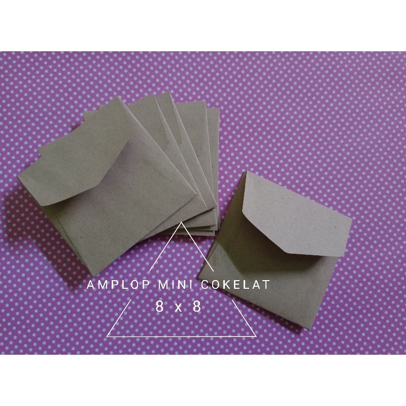 Jual (8*8) AMPLOP MINI COKELAT | Shopee Indonesia