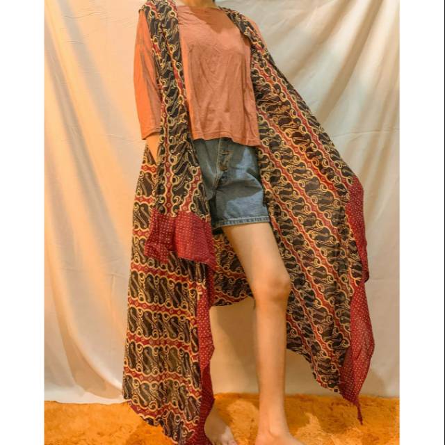 Jual Red Batik Cardigan (Batik Cap) | Shopee Indonesia