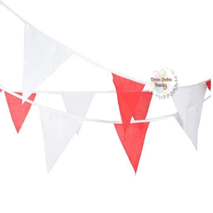 Jual Bendera Segitiga Merah Putih /Bendera Umbul Umbul Karnaval HUT RI Kain | Shopee Indonesia