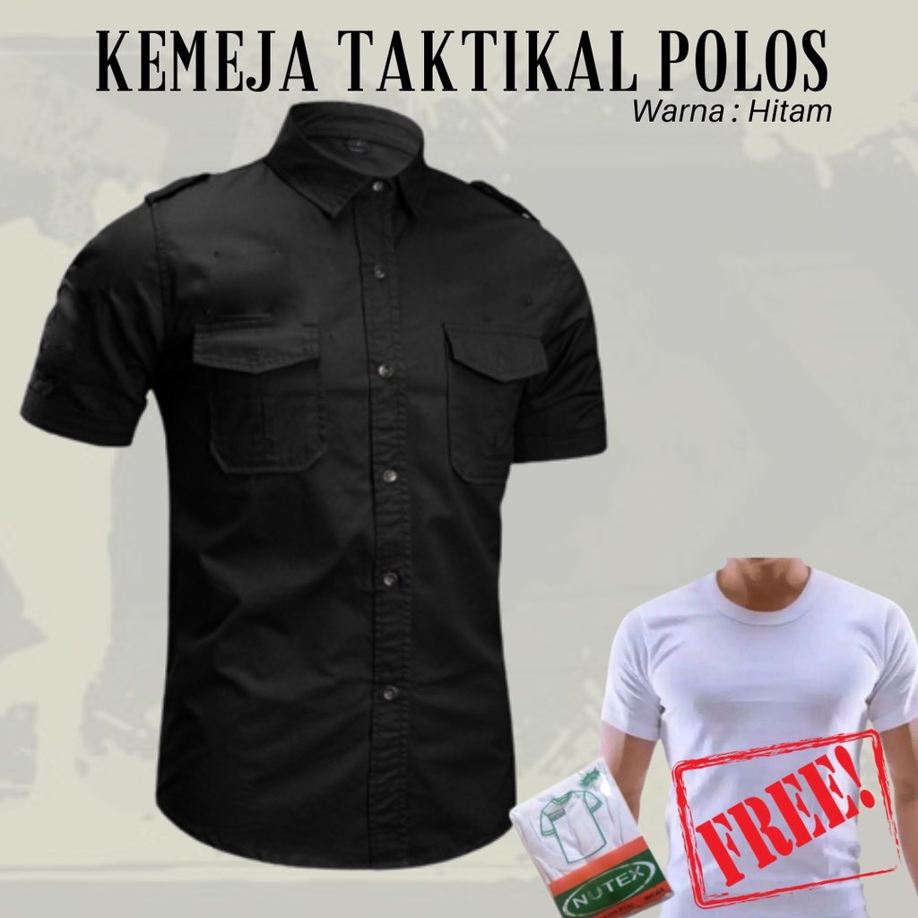 Jual FREE Kaos Oblong - Kemeja PDH Hitam - Kemeja Taktikal Pria Lengan ... Jual FREE Kaos Oblong - Kemeja PDH Hitam - Kemeja Taktikal Pria Lengan ...