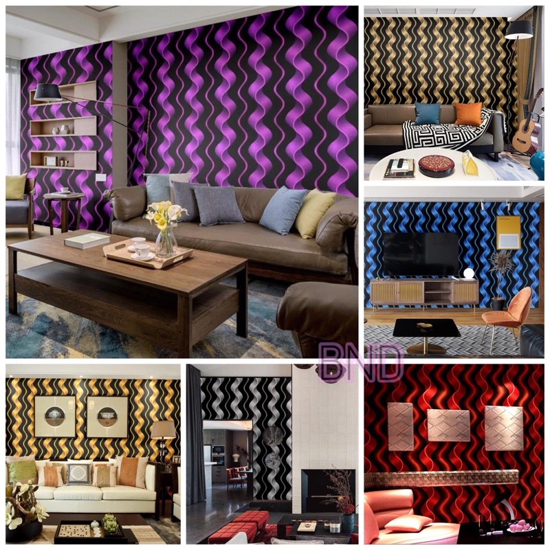 Jual Wallpaper Sticker Garis Wave | Shopee Indonesia