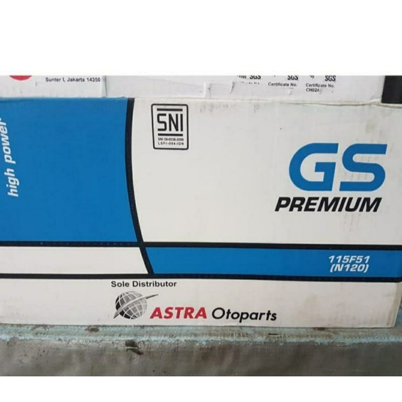 Jual Aki / baterai GS Astra premium N120 / 115F51 12volt 120 amper aki basah | Shopee Indonesia