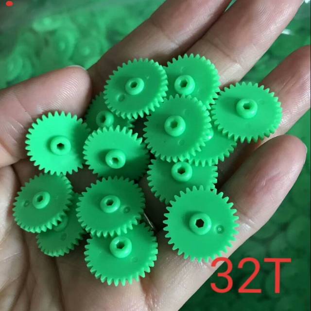 Jual Gir 32 hijau gir as roda tamiya (10pcs) | Shopee Indonesia