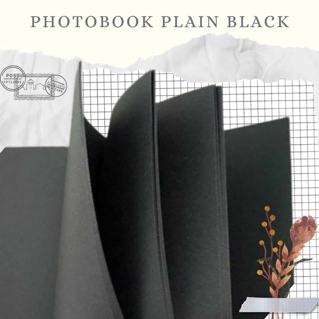 Jual Album Foto Scrapbook Custom Hitam Polos A5 | Shopee Indonesia
