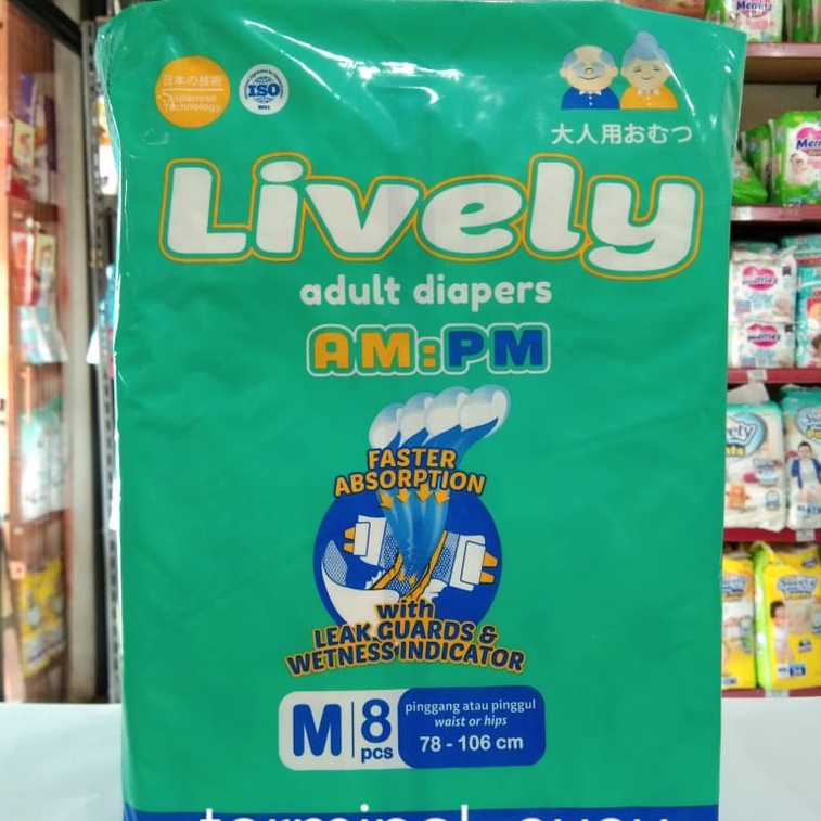 Jual LIVELY ADULT DIAPERS TAPE M 8 | Shopee Indonesia