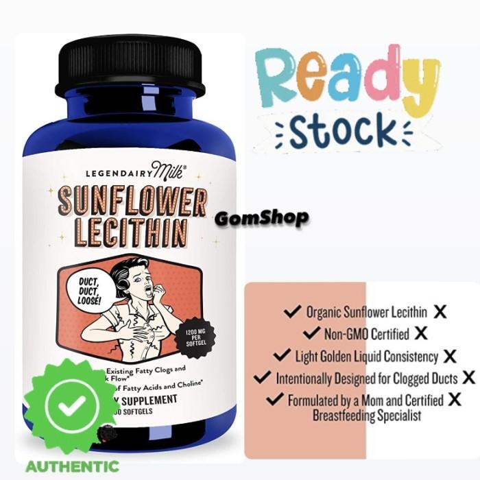 Jual Legendairy Milk Sunflower Lecithin 1200mg - 200 softgel ORIGINAL ...