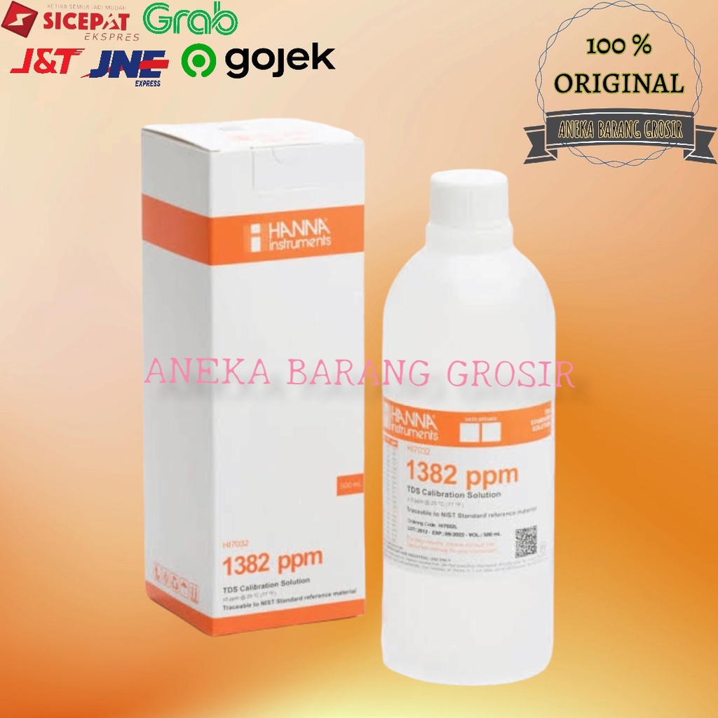 Jual cairan calibrasi tds hanna HI70032 1382 ppm tds calibration solution - 250 ml | Shopee ...