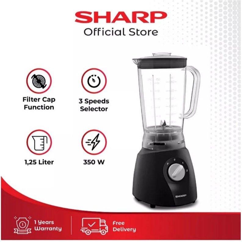 Jual SHARP EM-121-BK Blender Hitam 1.25 Ltr 350w | Shopee Indonesia